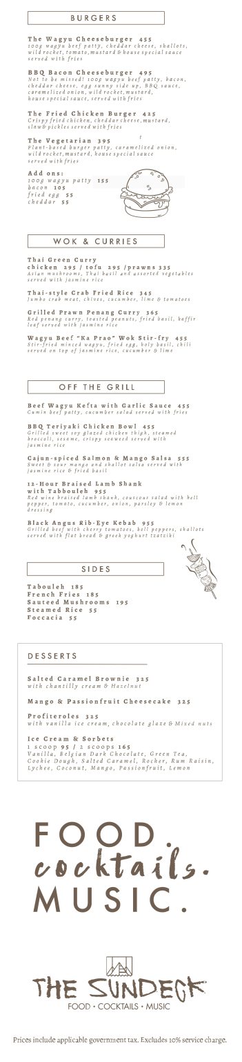 Menu – The Sundeck
