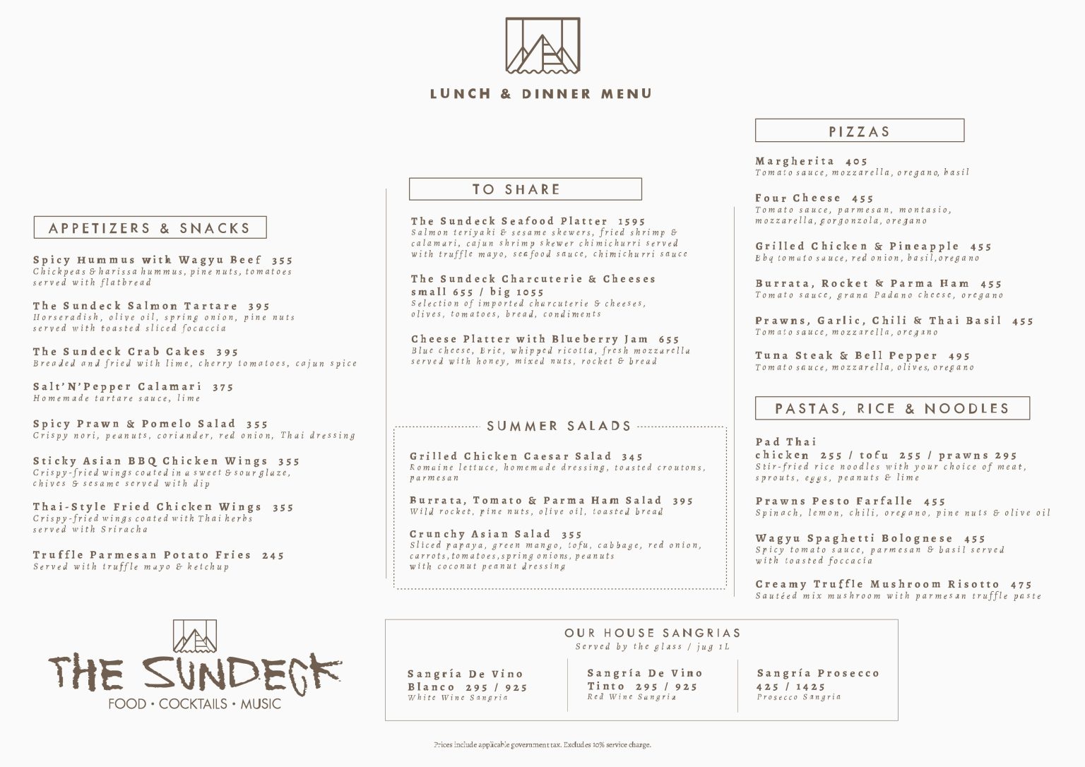 Menu – The Sundeck